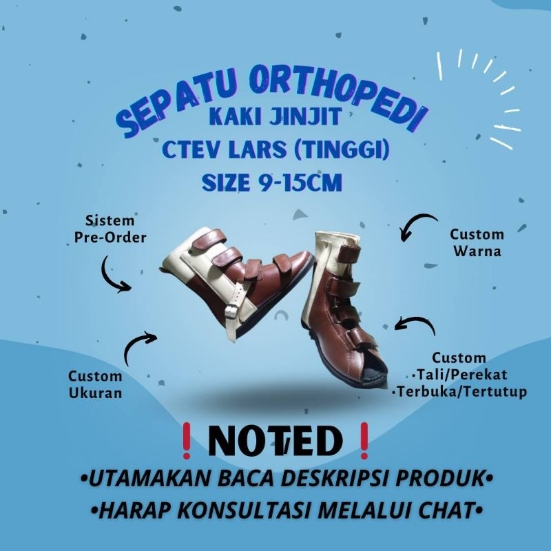 Jual Sepatu Orthopedi Kaki Jinjit / Kaki CTEV Lars/Tinggi ( Panjang ...