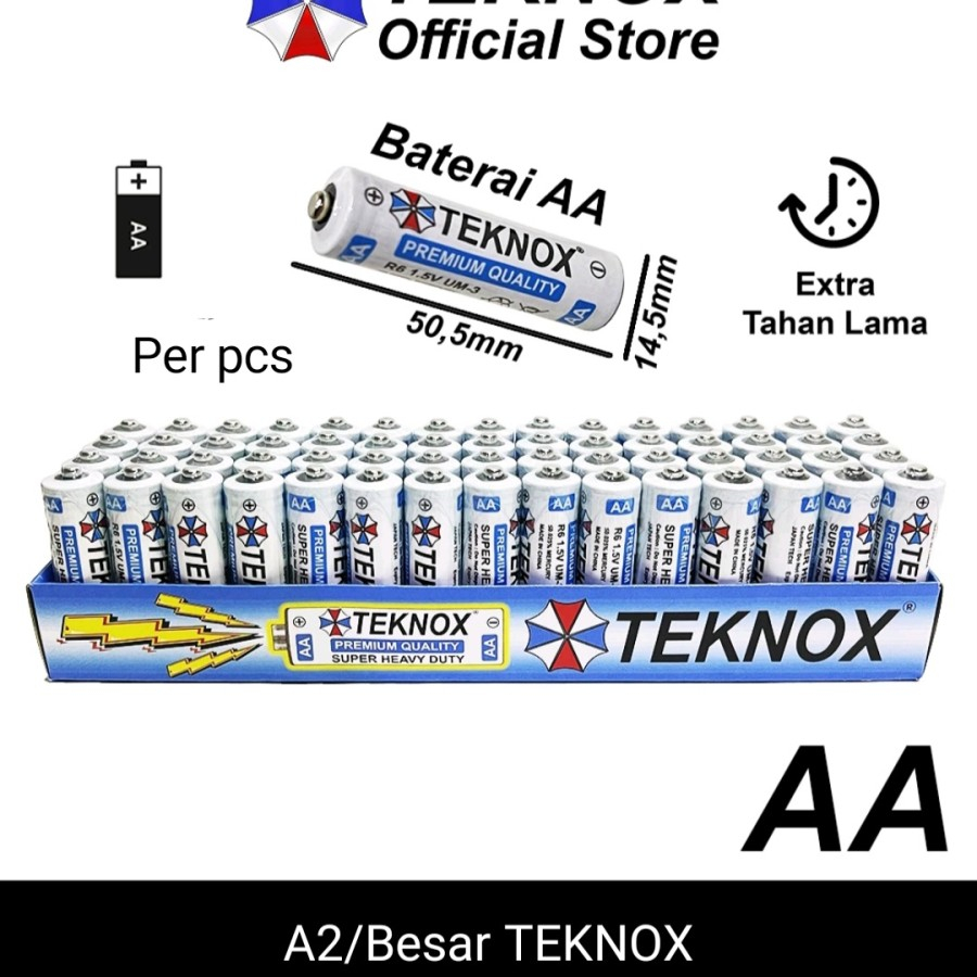 Jual Baterai 2A-3A Teknox preminium Quality | Shopee Indonesia