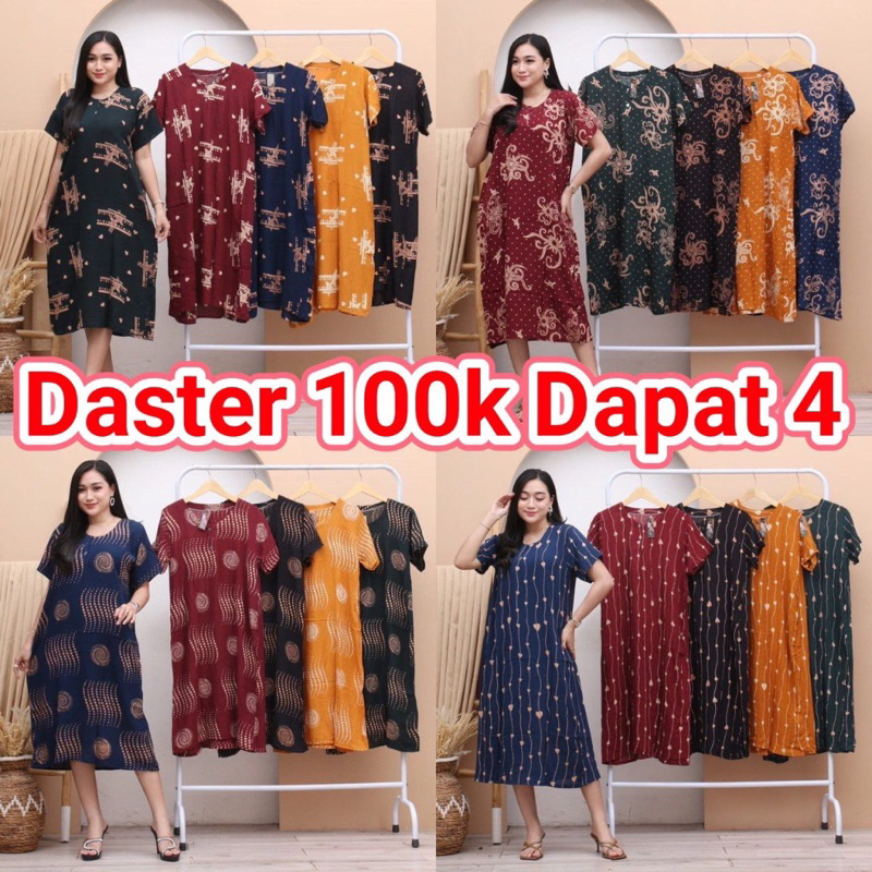 Jual Paket Usaha Daster 100 rb dapat 4 Bahan Rayon Random Motif dan ...