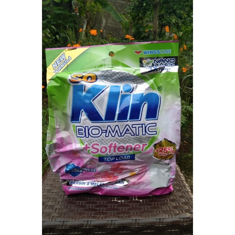 Jual so klin bio matic + softener top load 800ml | Shopee Indonesia