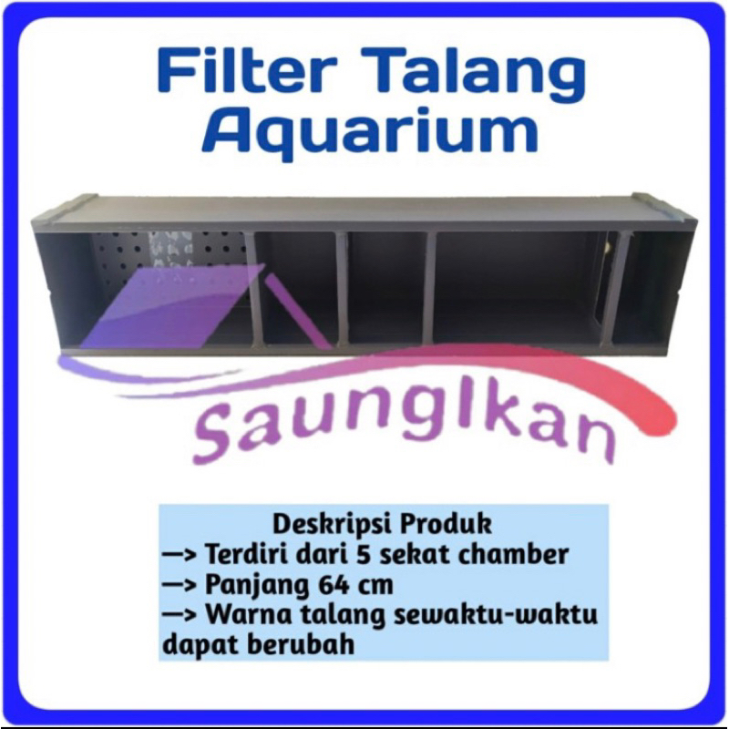 Jual Top Filter atas aquarium model TALANG 60cm 5 sekat chamber anti ...