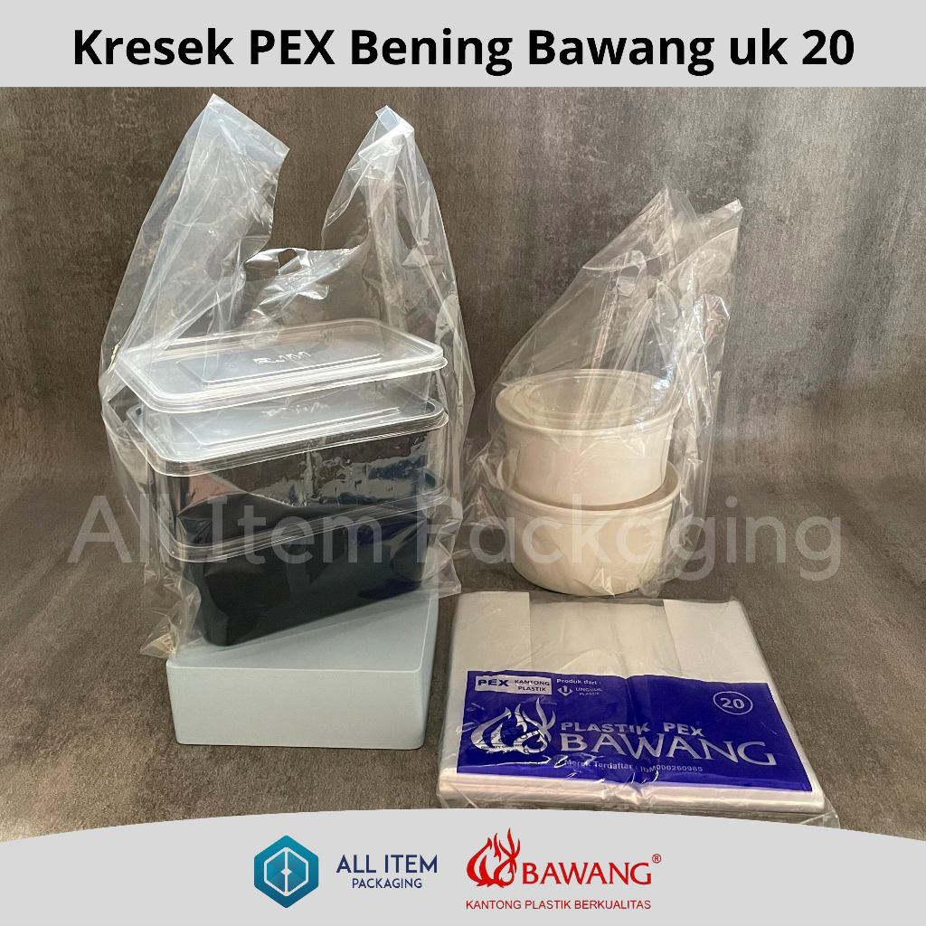Jual Tas Kantong Plastik Bening / Kresek PEX uk 20 Bawang Transparan ...