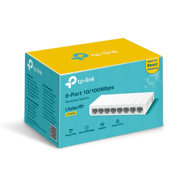Jual TP Link LS 1008 8 Port 10/100Mbps Desktop Switch | Shopee Indonesia