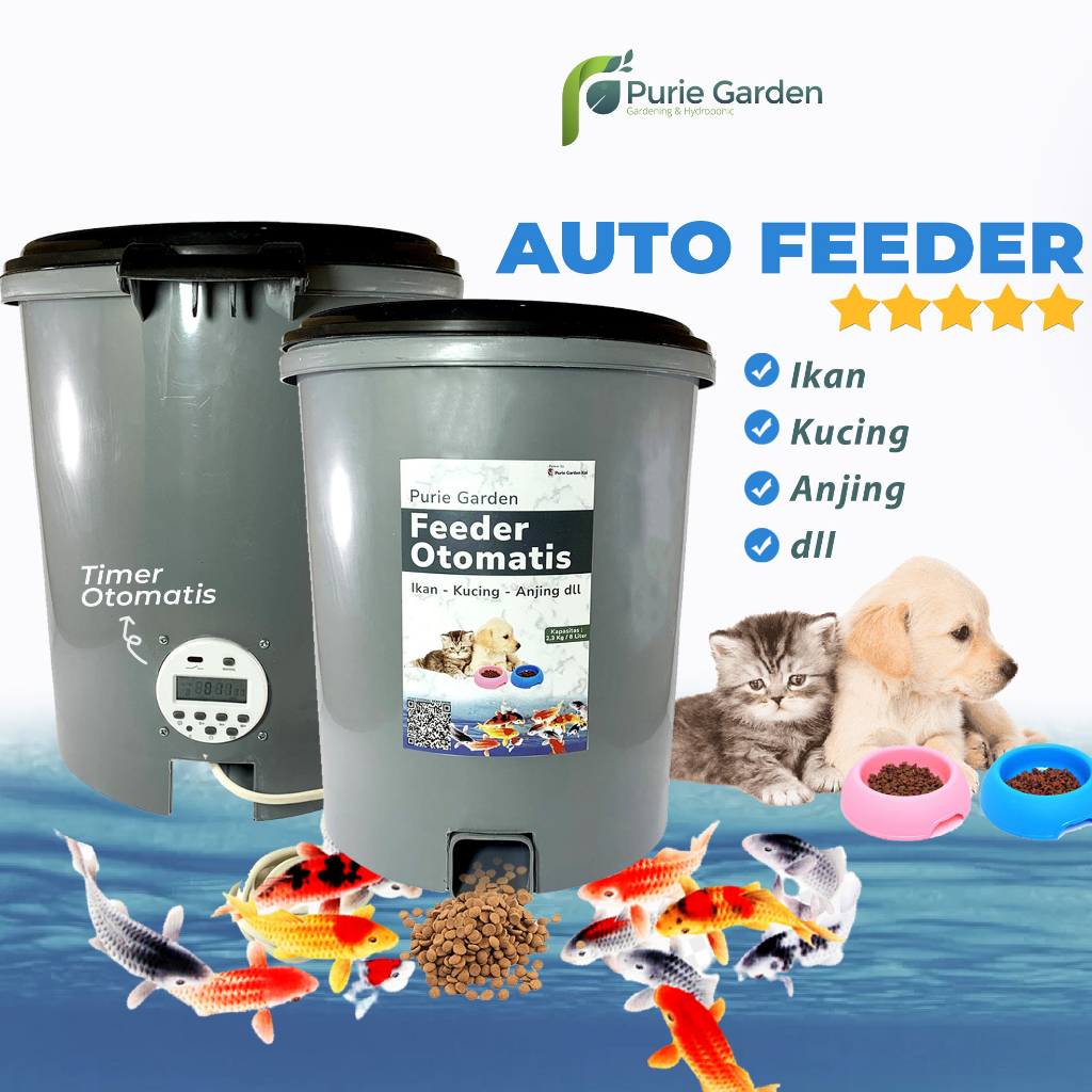 Jual Auto Feeder Otomatis Ikan Koi Kucing Anjing dll Memberi Pakan Ikan ...