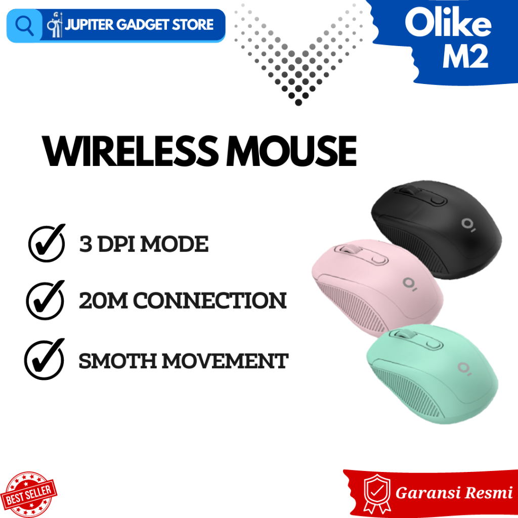 Jual Olike M2 Mouse Wireless Optical Mouse Bluetooth 2.4G | Shopee ...