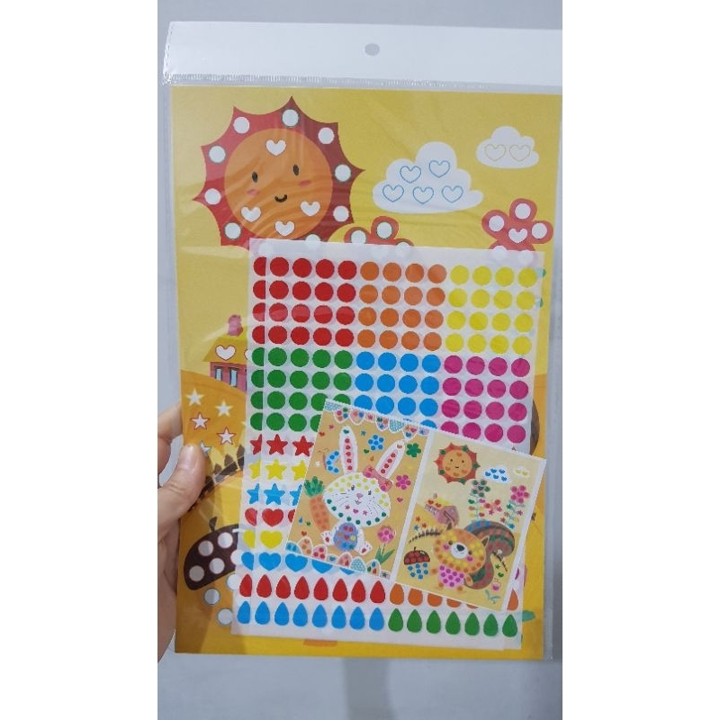 Jual STICKER MOSAIC WARNA - STIKER ANAK - STICKER ANAK BESAR ISI 2 ...
