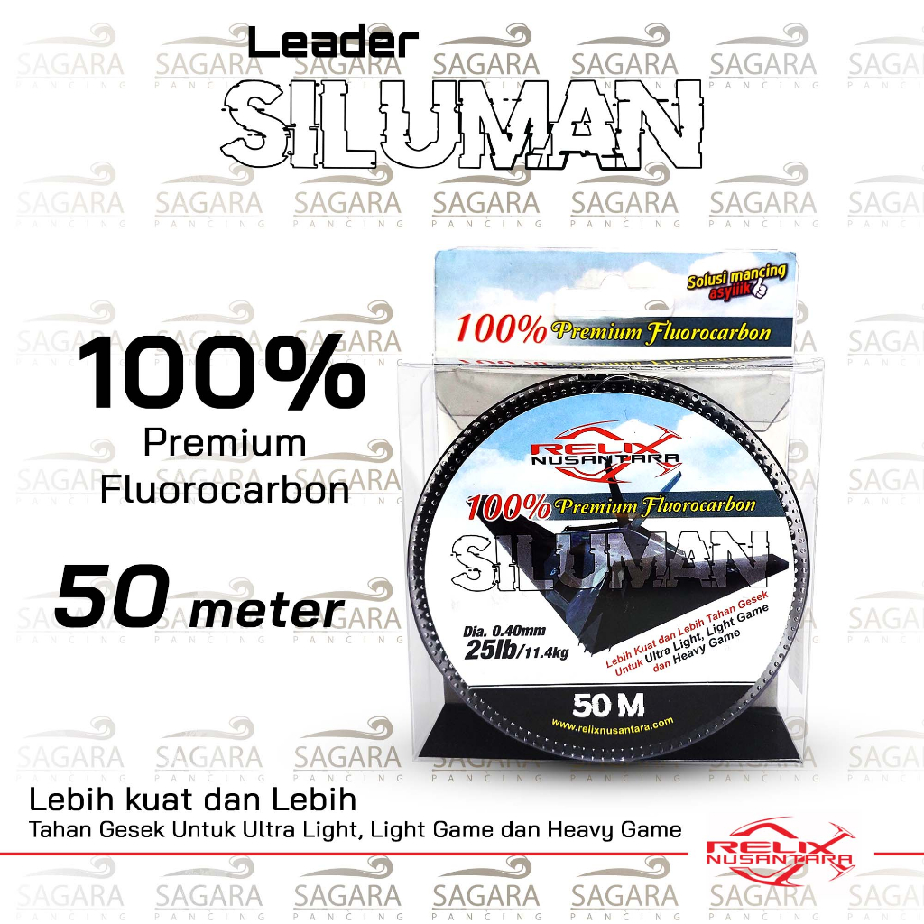 Jual Senar Leader Siluman Relix Nusantara Leader 100% Fluoro Carbon Senar Pancing Kaku Tidak ...