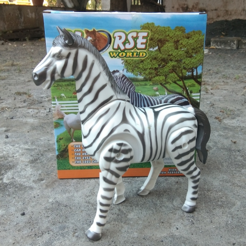 Jual UKURAN BESAR Mainan Anak Hewan Zebra 333 51 Bisa Jalan dan Ada ...