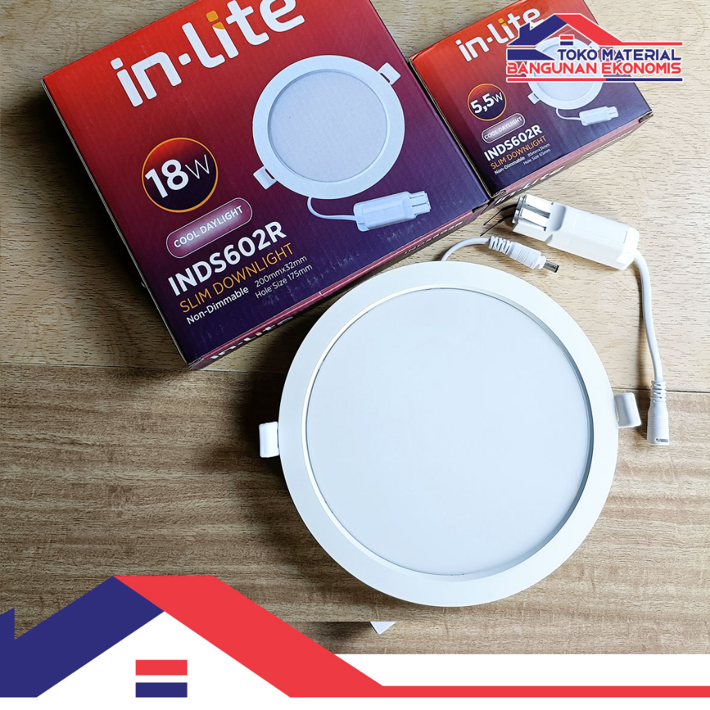 Jual Inlite Lampu Plafon Led Slim Downlight Putih 16w 18w - INDS602R ...