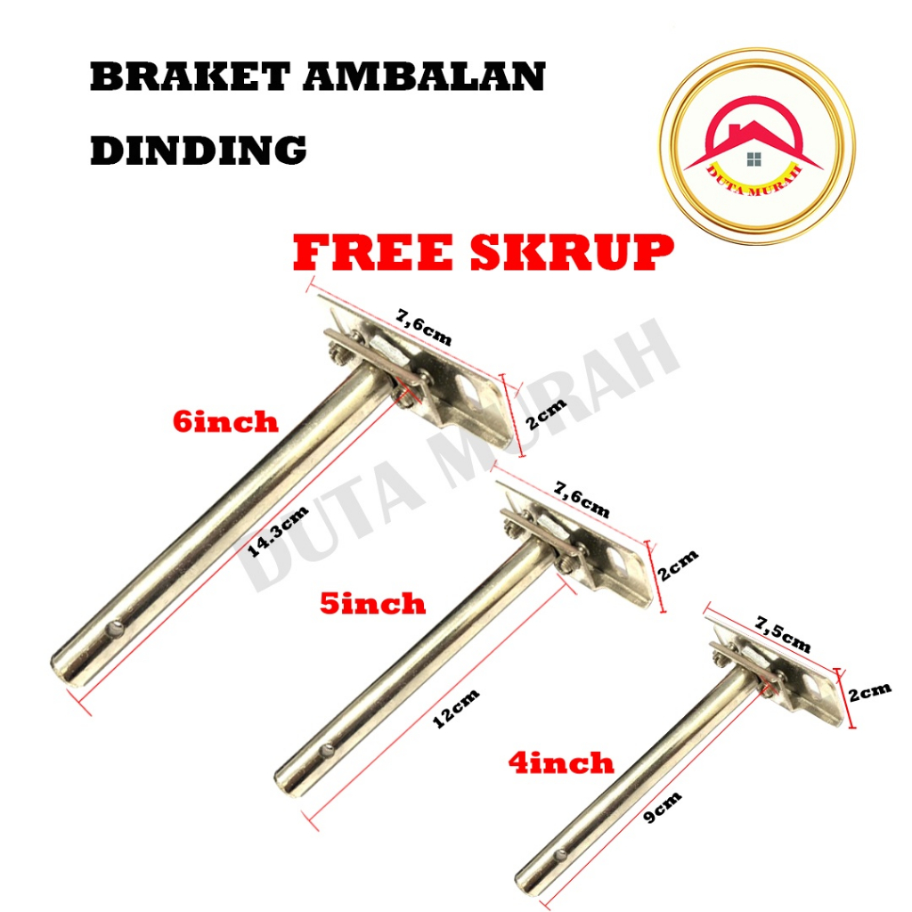 Jual Bracket Braket Ambalan Dinding Melayang ( 1 pcs) / Braket ...