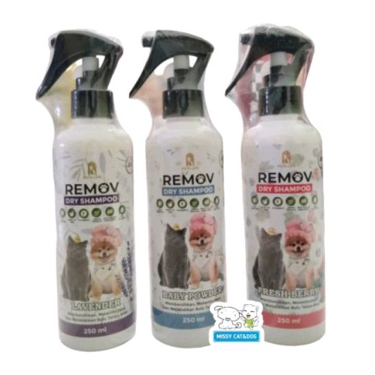 Jual REMOV Dry shampoo 250ml/Shampo kering hewan | Shopee Indonesia