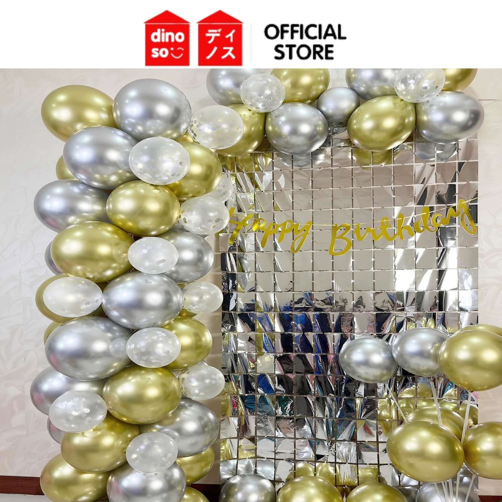 Jual DINOSO Set Balon Dekorasi Elegant Mewah Tema Gold Silver ...