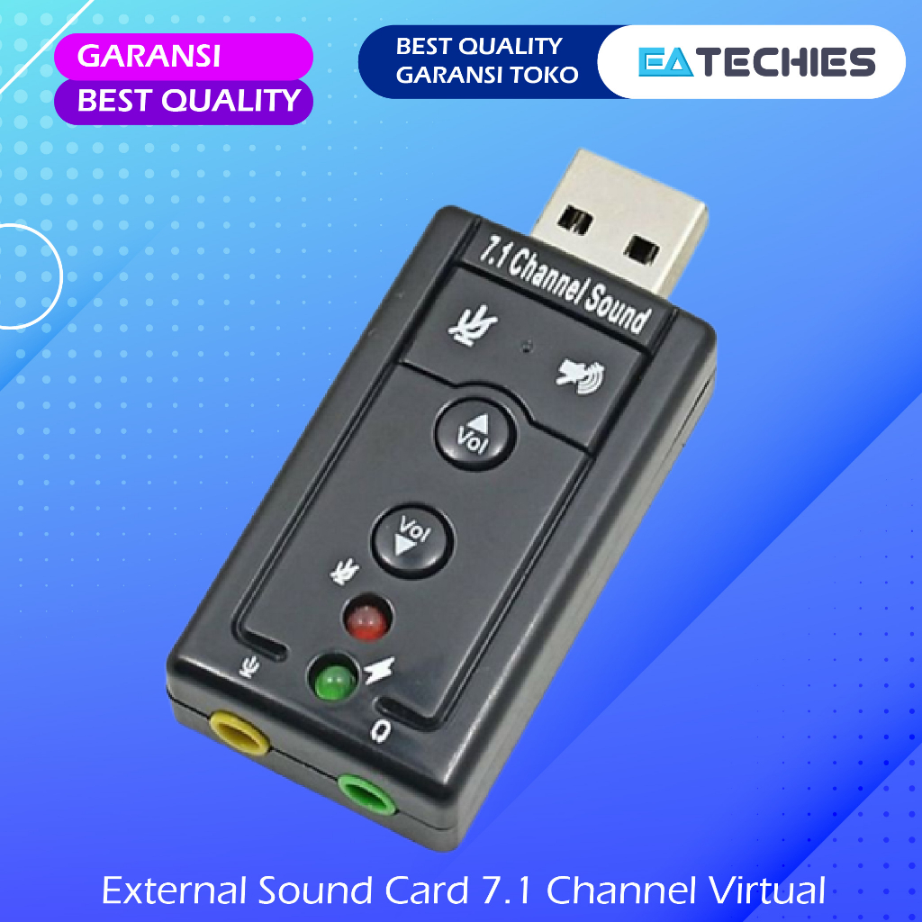 Jual USB to Audio Jack 3.5mm External Sound Card 7.1 Channel Virtual 3.5 MM | Shopee Indonesia