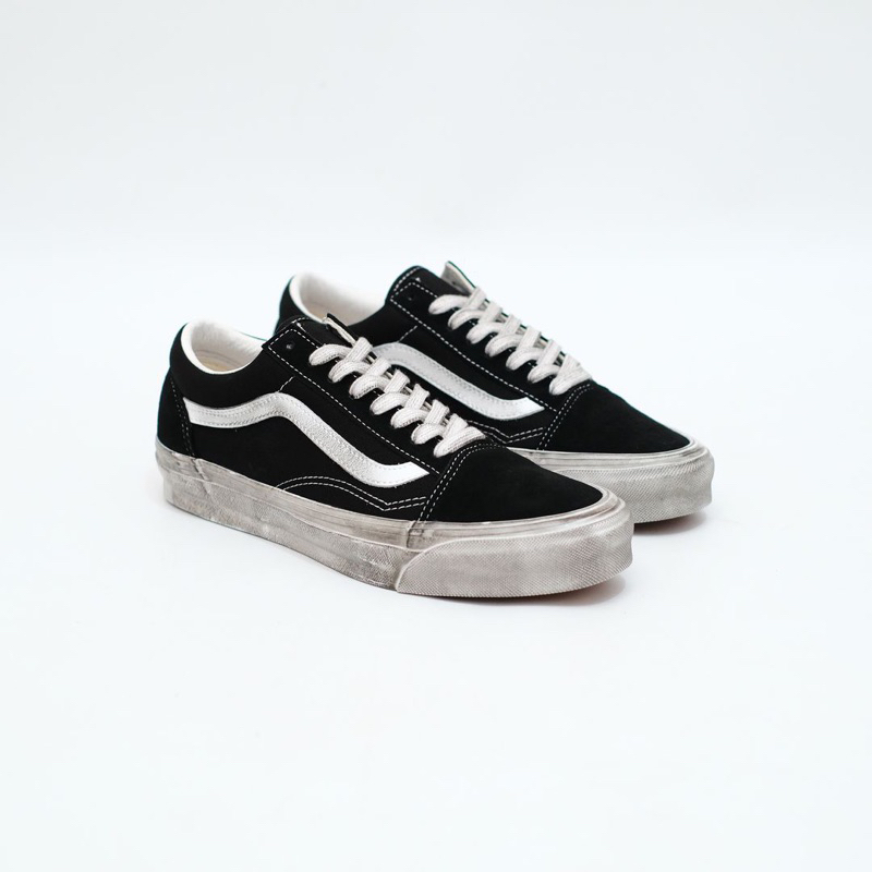 Jual Sepatu Vans OG Old Skool LX Stressed Black White Original | Shopee ...