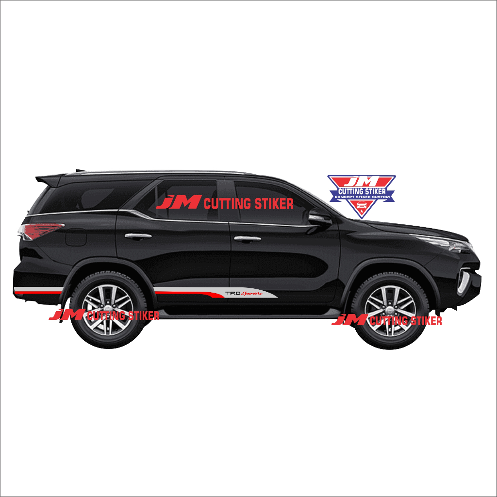 Jual Stiker mobil toyota fortuner cutting stiker striping trd sportivo ...