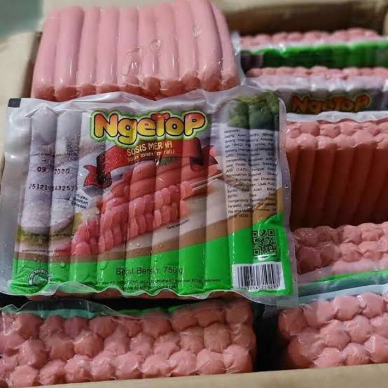 Jual SOSIS NGETOP 750gr/sosis sapi merah sosis ayam merah 750gr ...