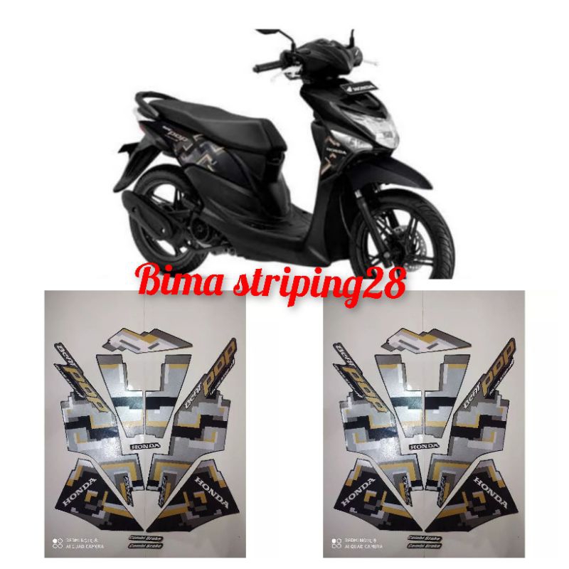 Jual Stiker striping list body full set motor honda beat pop 2016 ...