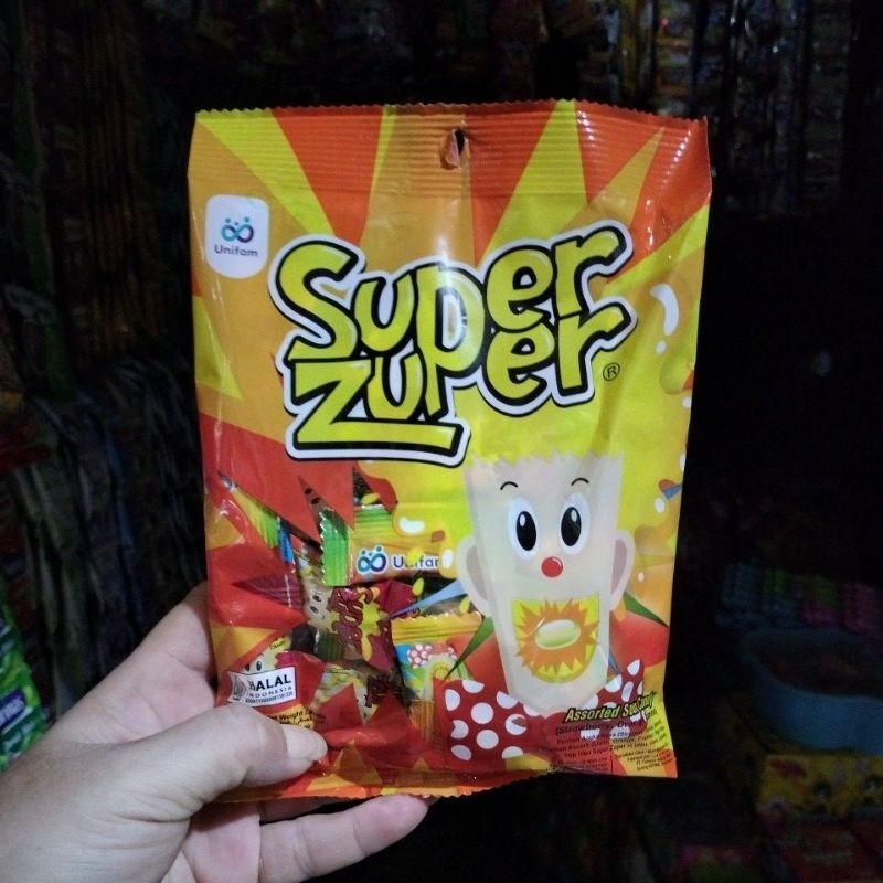 Jual PERMEN Super Zuper harga 1 bungkus isi 40pics | Shopee Indonesia