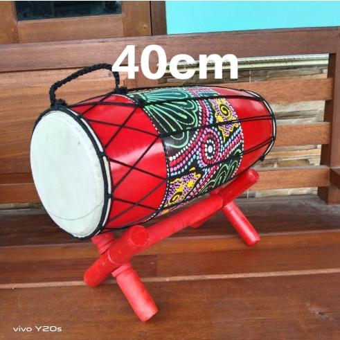 Jual Alat musik tradisional kendang jawa motif batik ukuran besar 40cm ...