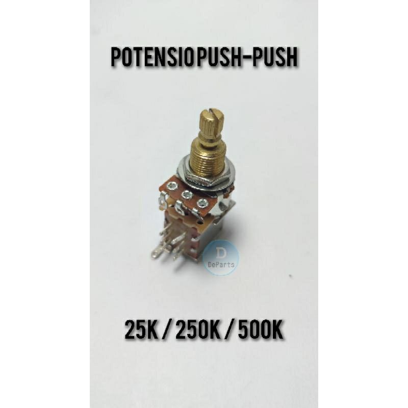 Jual Potensio Pushpush / Potentiometer Push Push gitar/bass 25k/250k ...