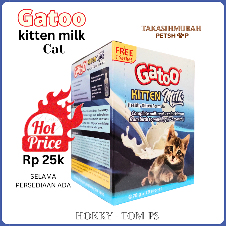 Jual Gatoo kitten cat milk susu anak kucing per dus box isi 11 x 20gr ...