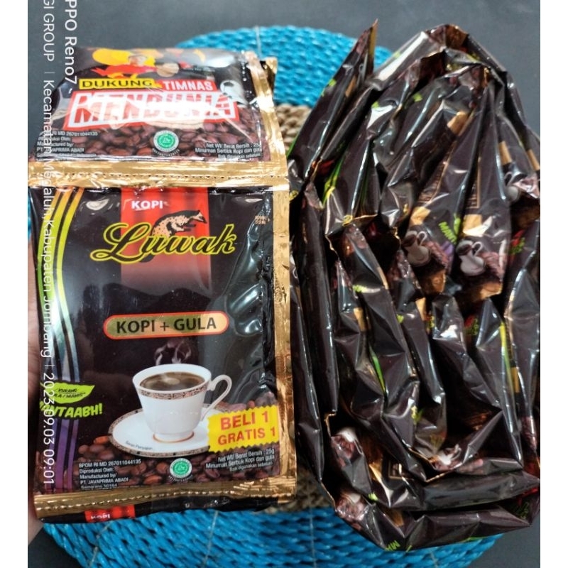 Jual 45 Sachet LUWAK KOPI HITAM + Gula RENCENG KOPI INSTAN MURAH ...