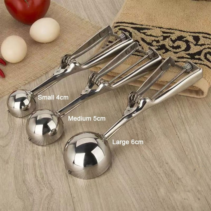 Jual (1 pcs) Scoop Ice Cream Stainless Sendok Es Cream Scooper Sekop ...