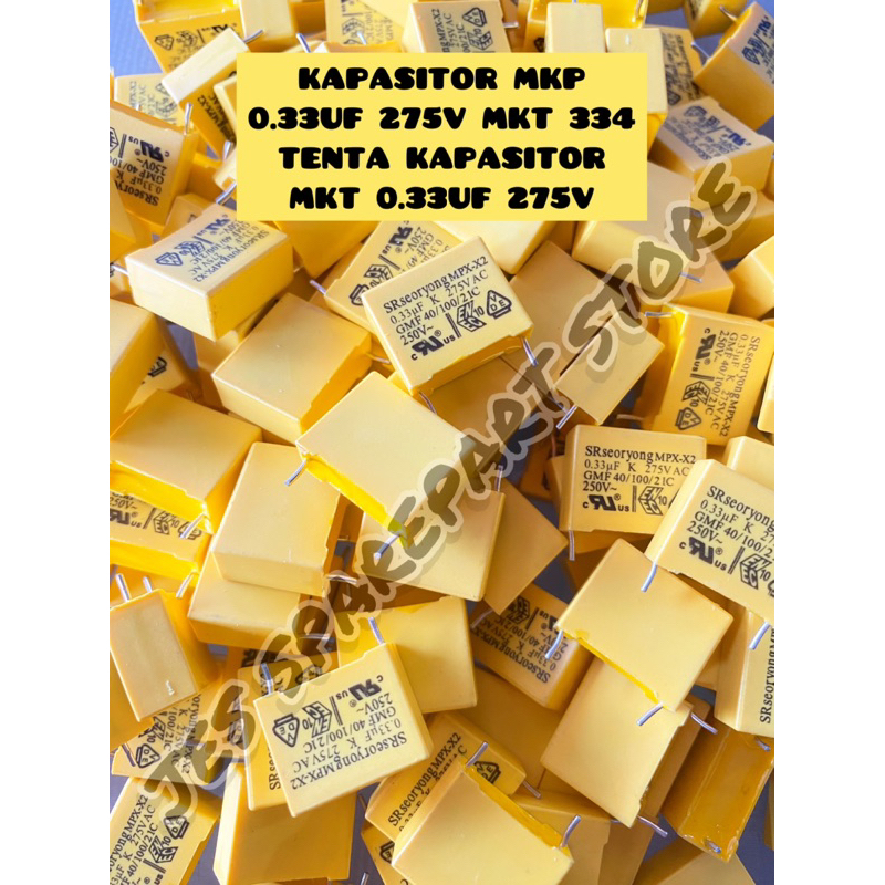 Jual KAPASITOR MKP 0.33UF 275V MKT 334 TENTA KAPASITOR MKT 0.33UF 275V | Shopee Indonesia