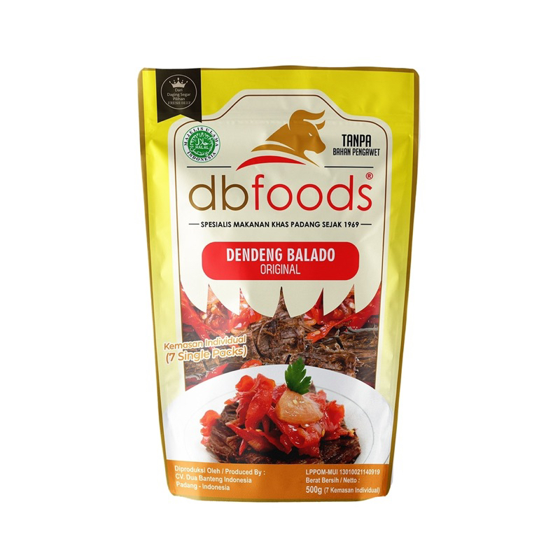 Jual DENDENG BALADO DAN RENDANG DBFOODS kemasan travelling | Shopee ...