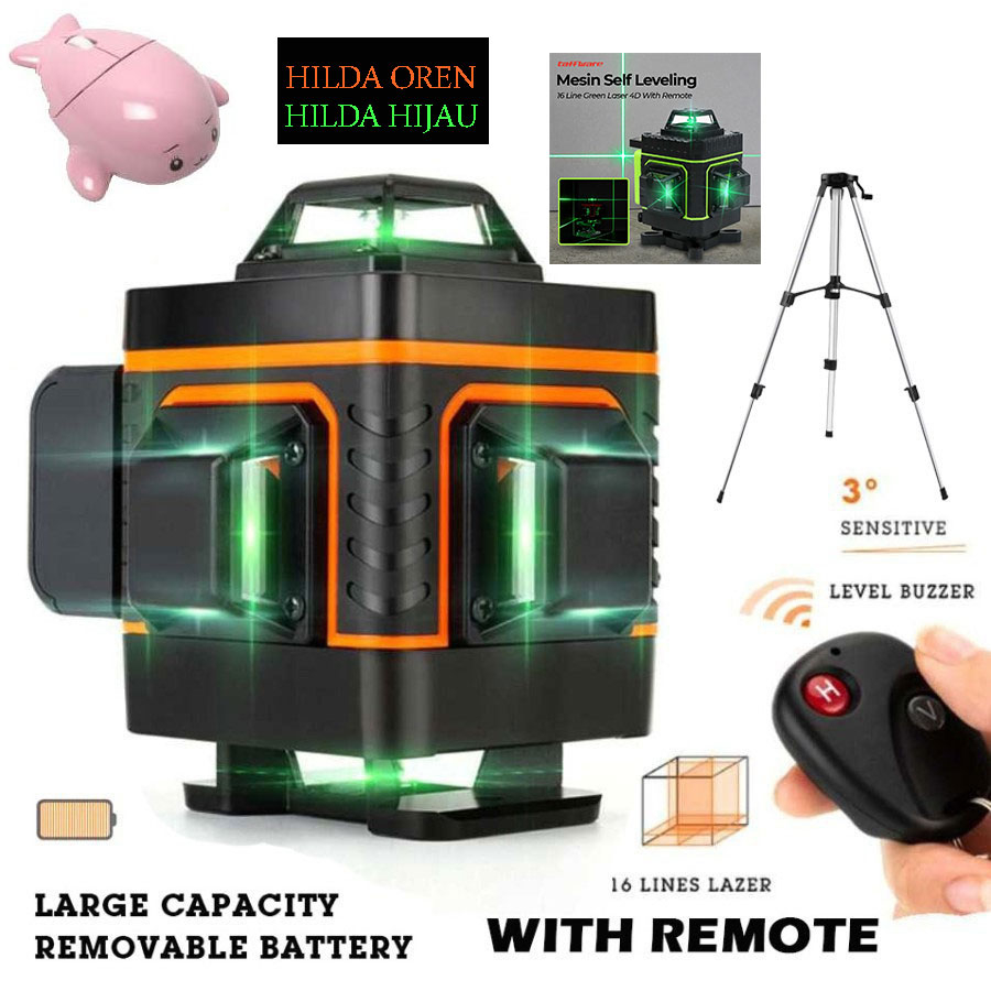 Jual Taffware HILDA LASER LEVEL 16 Garis 4D Tingkat Laser Tingkat Self ...