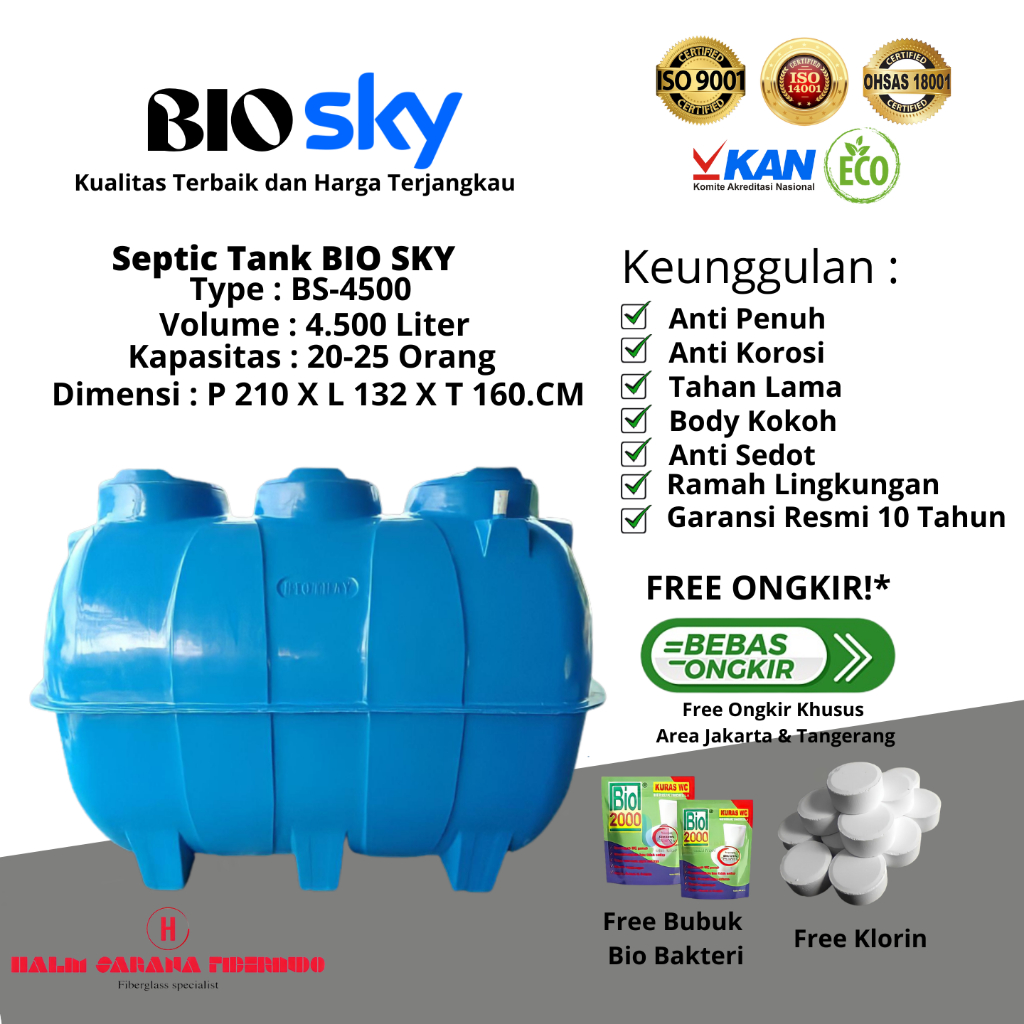 Jual Septic Tank BioTank Bio Filter Sepiteng 4500 Liter Murah | Shopee ...
