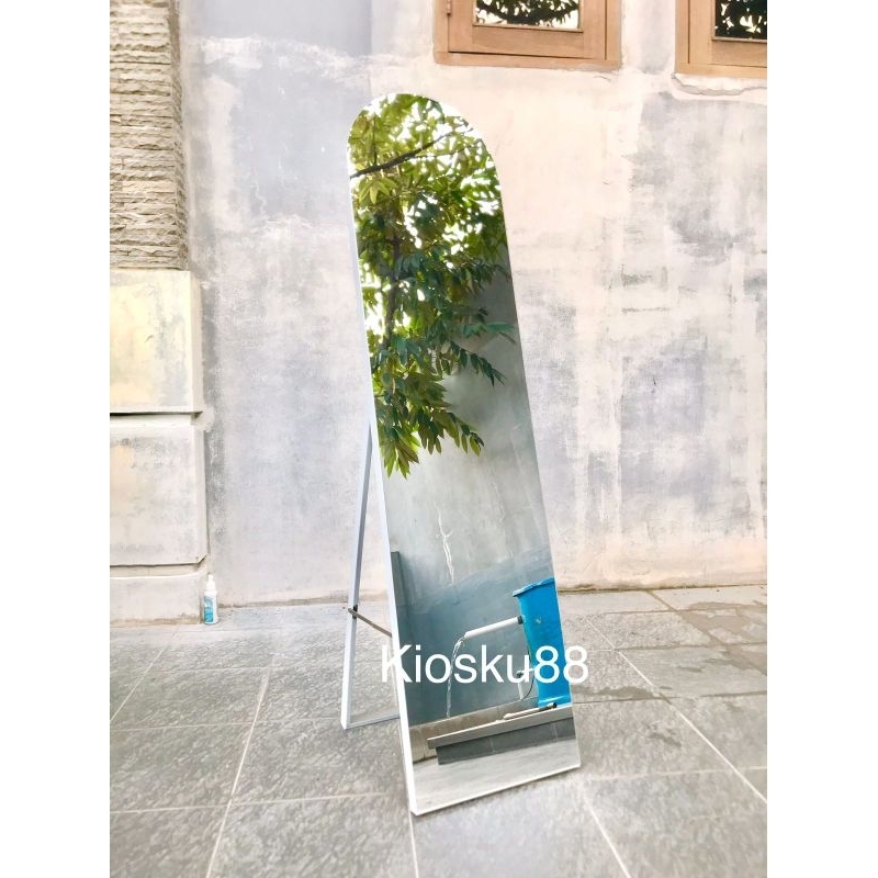 Jual Standing Mirror Oval Setengah Lingkaran Tanpa Frame Full Body ...