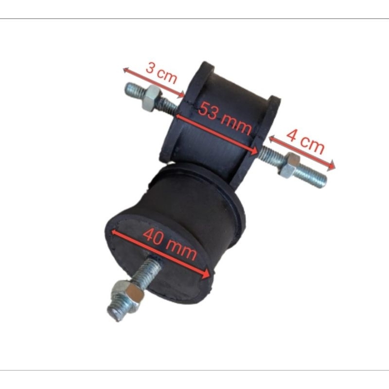 Jual karet engine mounting 53x40 doble baut m08 | Shopee Indonesia