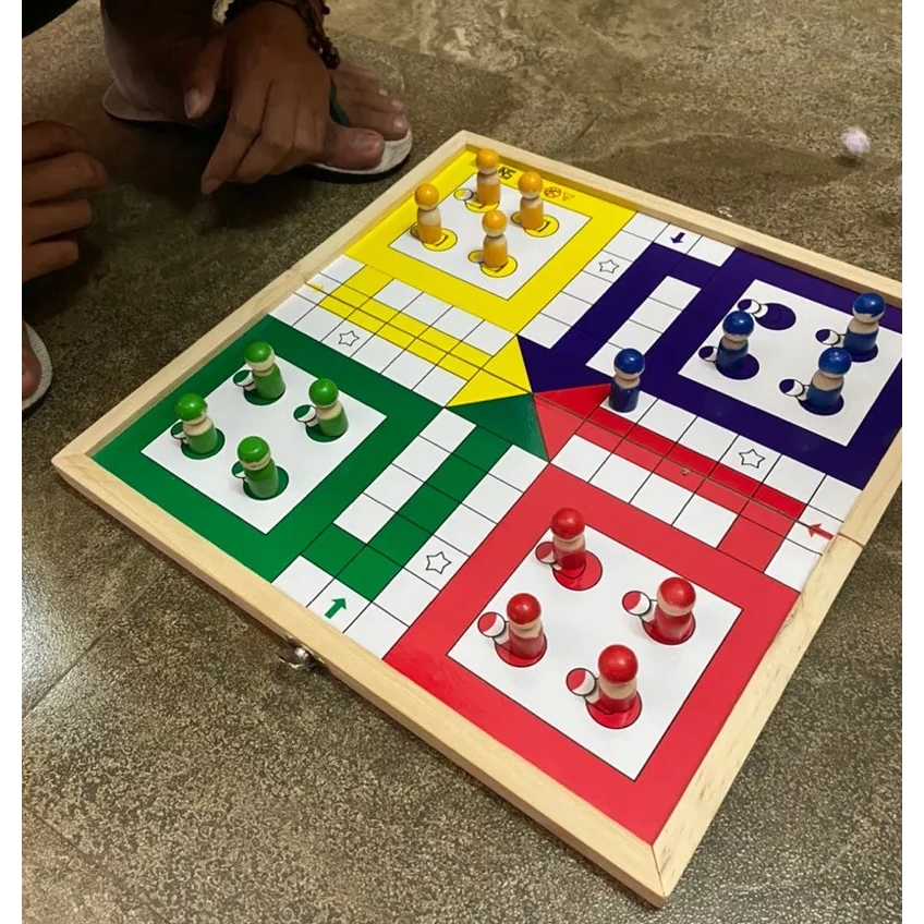 Jual Mainan Anak Keluarga Family Board Game Ludo Permainan Papan Kayu ...