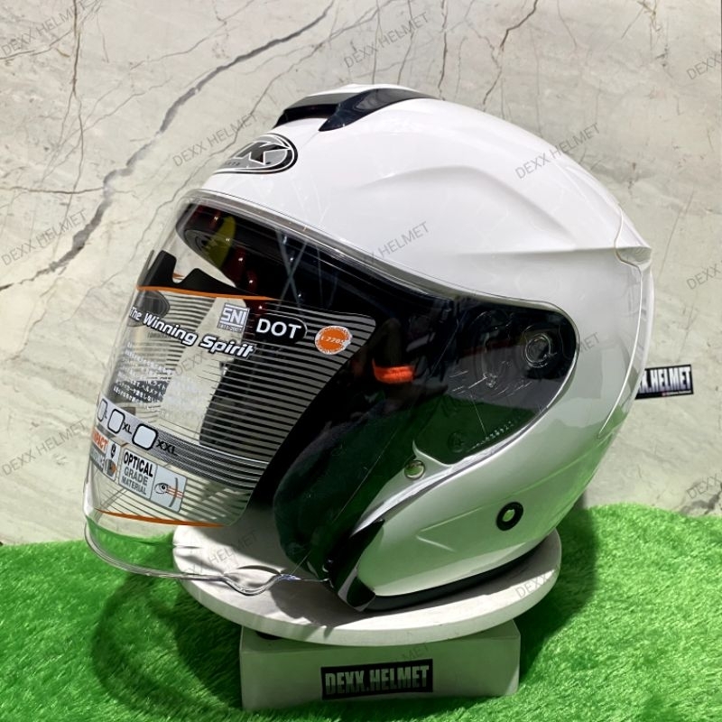 Jual Helm INK Dynamic Putih Glossy / White Metalic Original Half Face ...