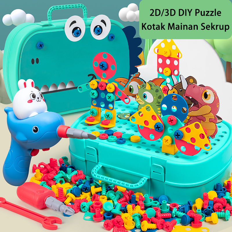 Jual GIGITOY Koper Mainan Tool Set Anak Bor Obeng Listrik Mur Sekrup ...