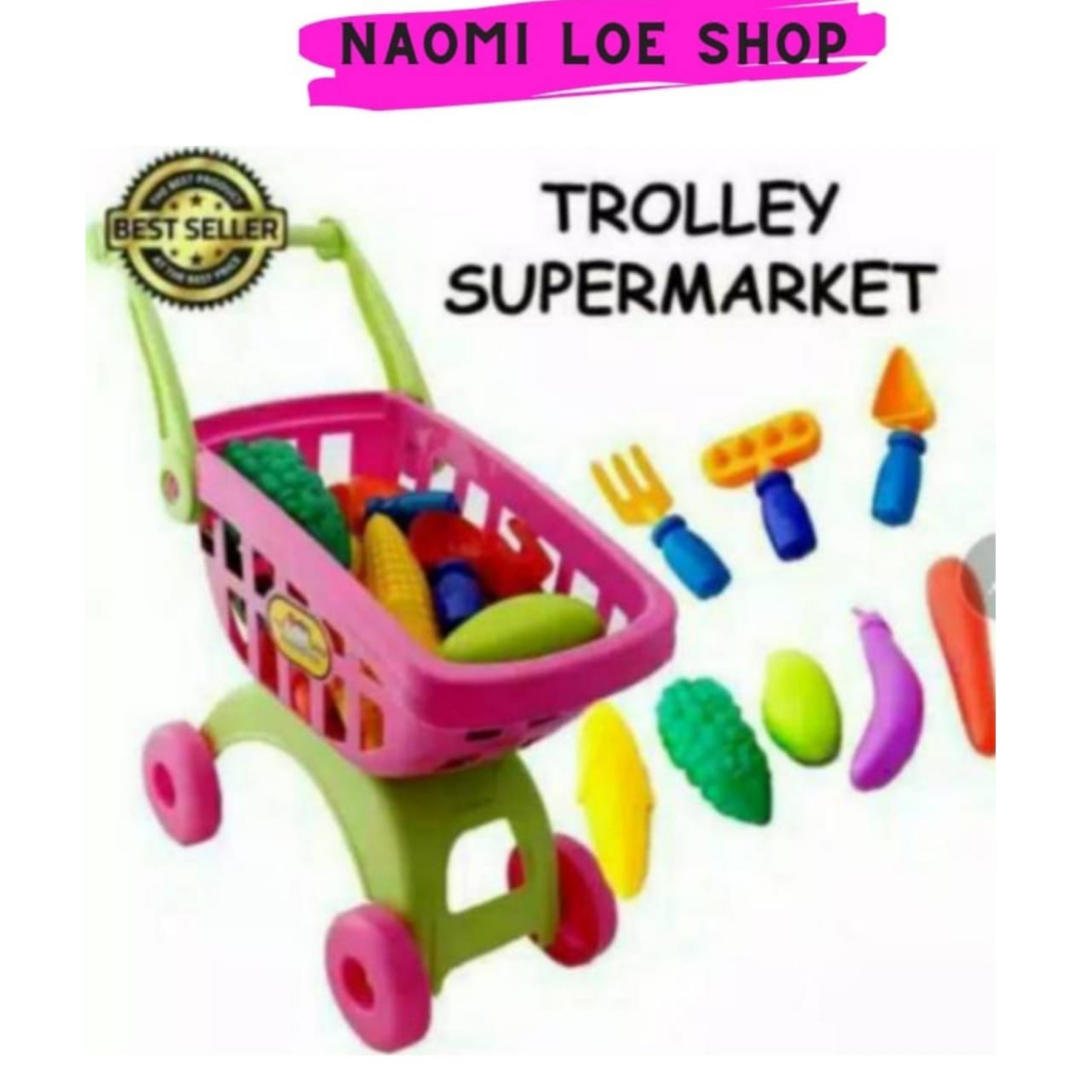 Jual MAINAN ANAK TOYS KINGDOM TROLLY supermarket trolley anak mainan ...