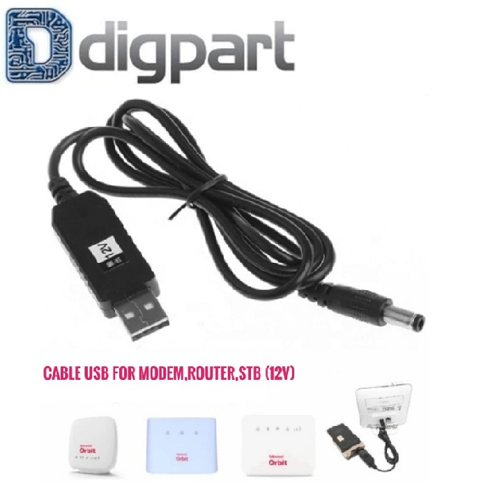 Jual Converter Kabel Step UP USB 5V To 12v Adaptor Power Modem Orbit ...