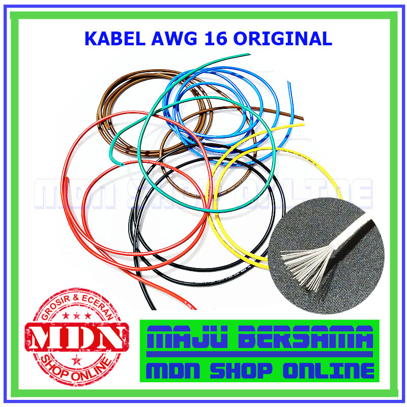 Jual Kabel awg 26 24 22 20 18 16 / 26awg - 16awg 5 meter | Shopee Indonesia
