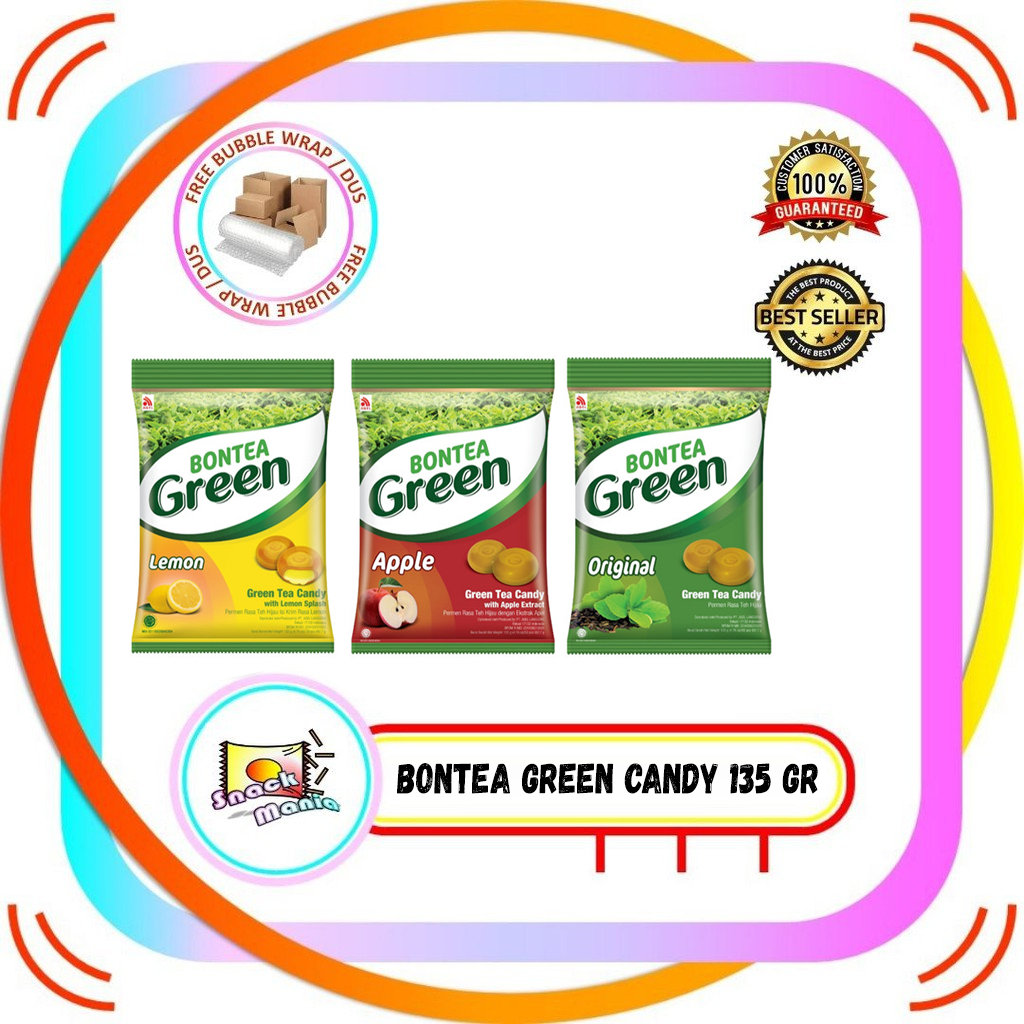 Jual Bontea Green Tea Candy Original | Lemon | Apple 135 g Permen Teh ...