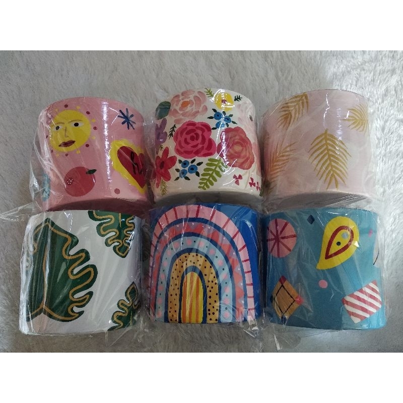 Jual pot motif custom 12cm | Shopee Indonesia