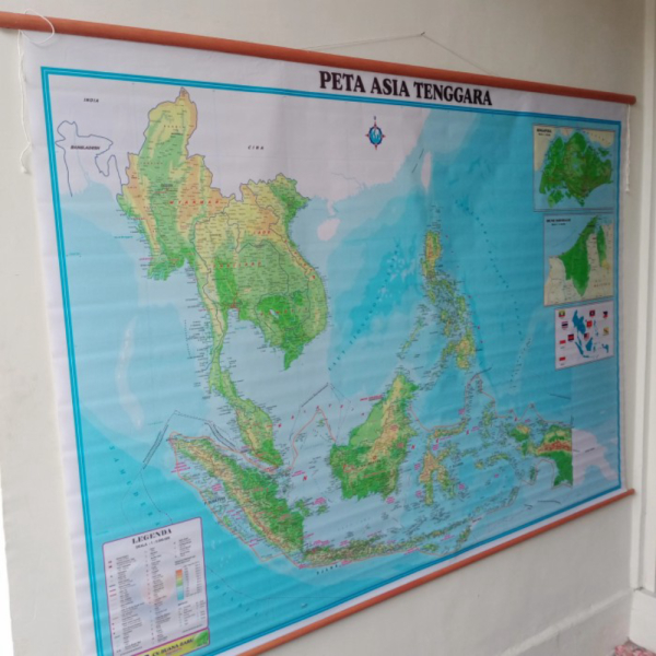 Jual Peta Asia Tenggara Besar Bingkai | Shopee Indonesia