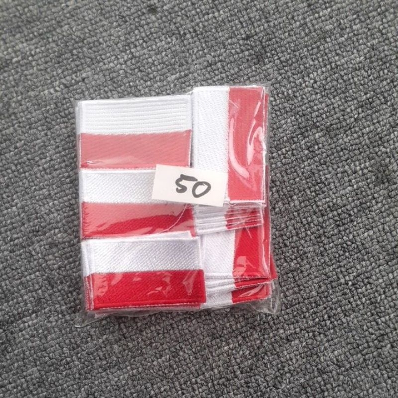 Jual Atribut Bendera Merah Putih ukuran 3x5cm 50 pcs & 100 pcs | Shopee ...