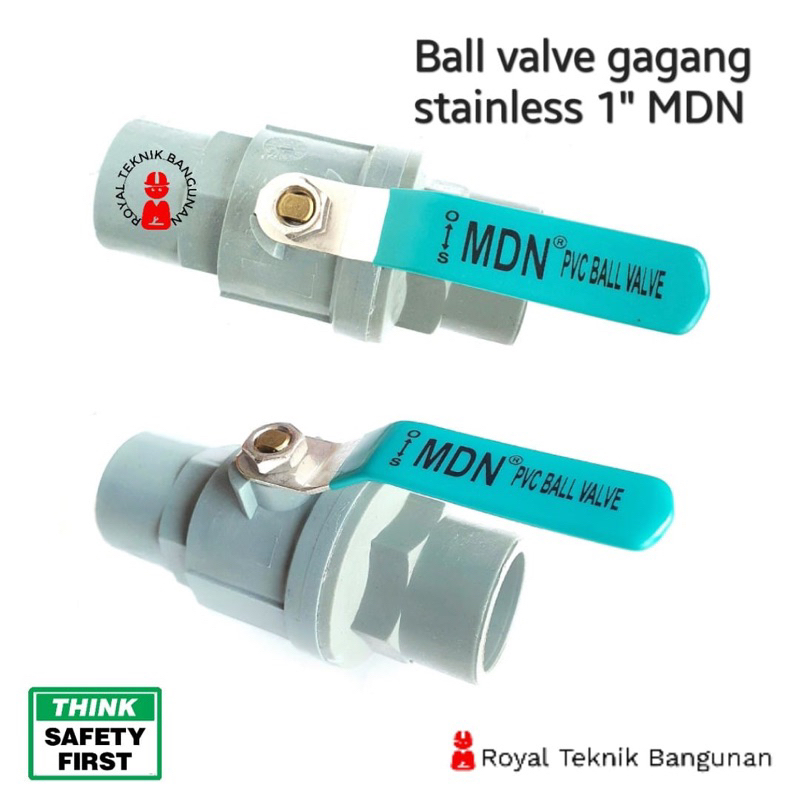 Jual Ball Valve PVC 1” inch Gagang Stainless / Stop Kran Air Drat Polos Paralon Keran | Shopee ...