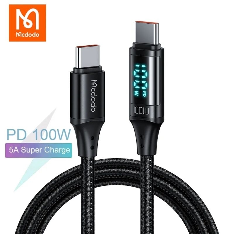 Jual MCDODO Kabel Data Type C to C Digital Display 100W PD Fast ...
