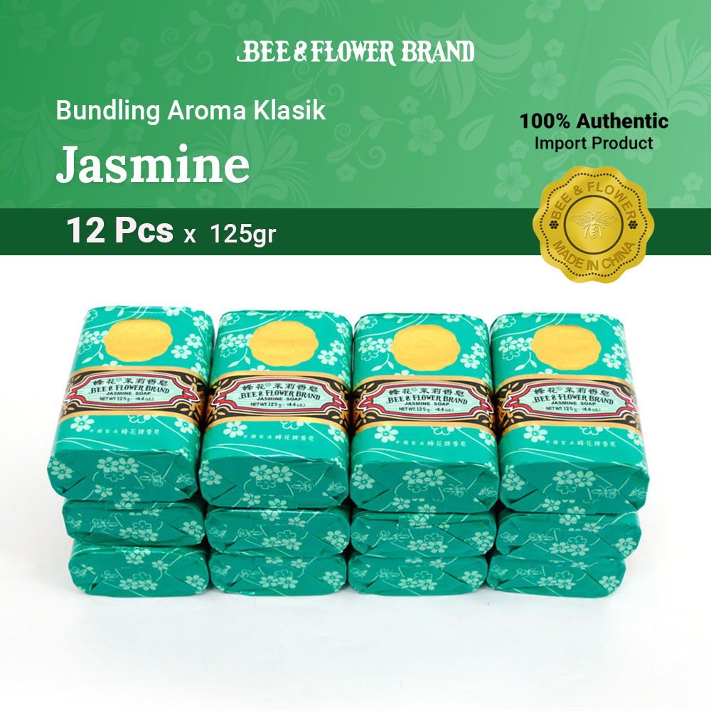 Jual BEE & FLOWER BAR SOAP JASMINE 125 Gr (12 Pcs) - Sabun Tawon Batang ...