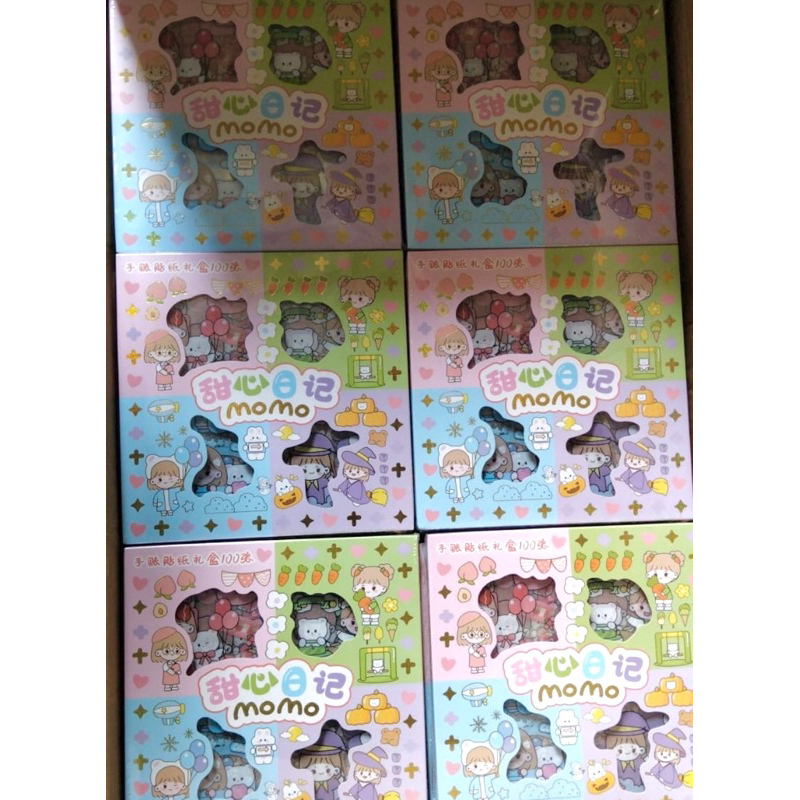 Jual Stiker 2D 100 Lembar Sticker Momo Original Kartun Korea Lucu ...