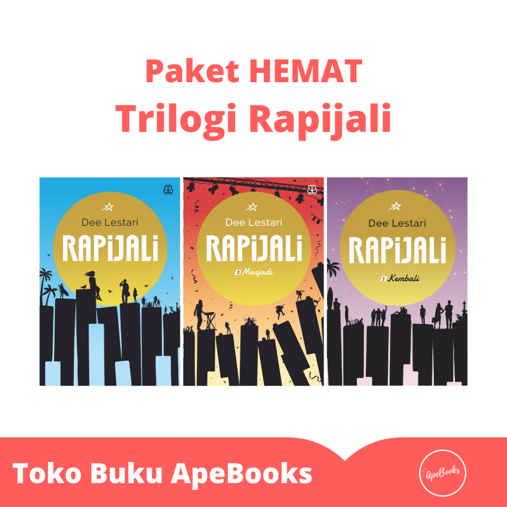Jual Paket Buku Novel Trilogi Rapijali Jilid 1, 2, dan 3 - Dee Lestari ...