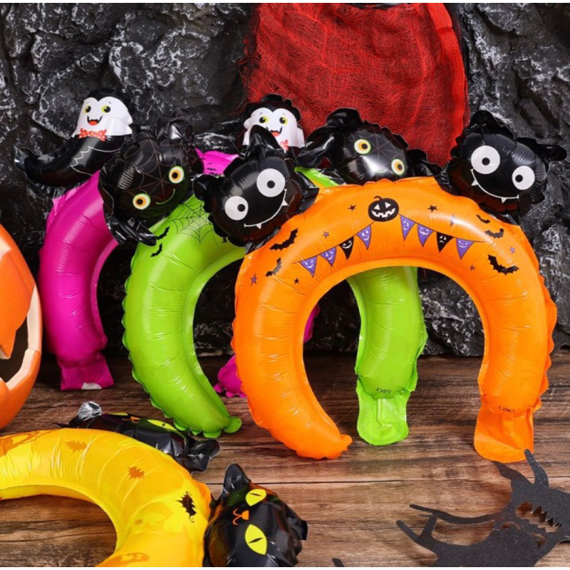 Jual Bando balon halloween pumpkin/spider/bat/cat | Shopee Indonesia
