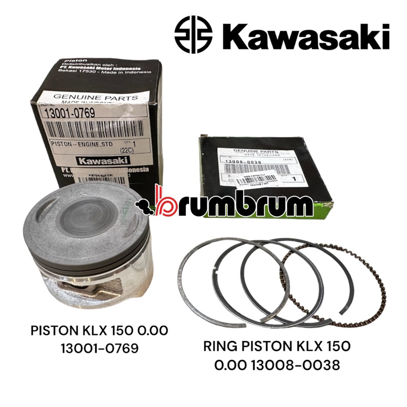 Jual PISTON KLX 150 ORIGINAL DAN RING PISTON KLX 150 ORIGINAL | Shopee Indonesia